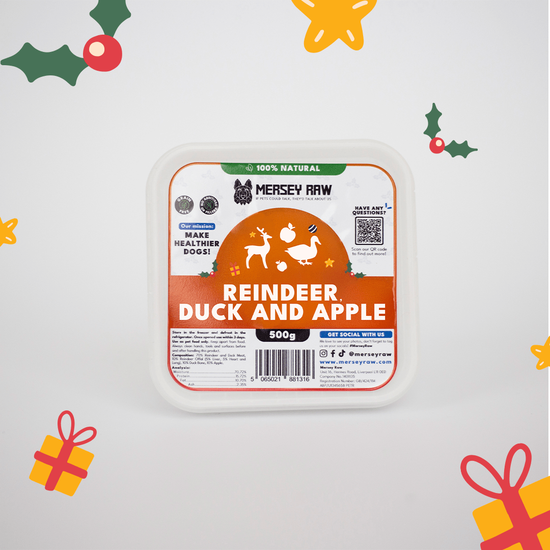 Reindeer, Duck and Apple - Christmas Mince – Mersey Raw Dog Food